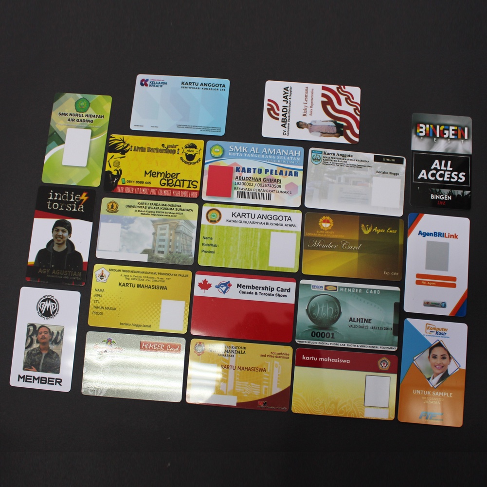 Jual Cetak kartu / Id card custom minimal 10 pcs | Shopee Indonesia