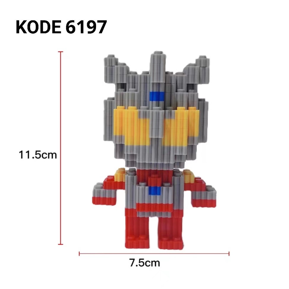 Jual Nano Block Ultraman Super Hero Silver tanduk series Super Hero ...
