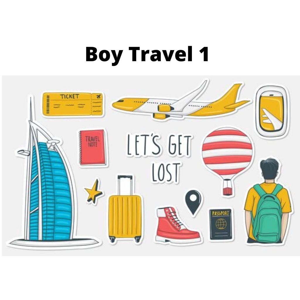 Jual Sticker Boy Travel Sticker Traveling Aesthetic Sticker HP/ Laptop ...