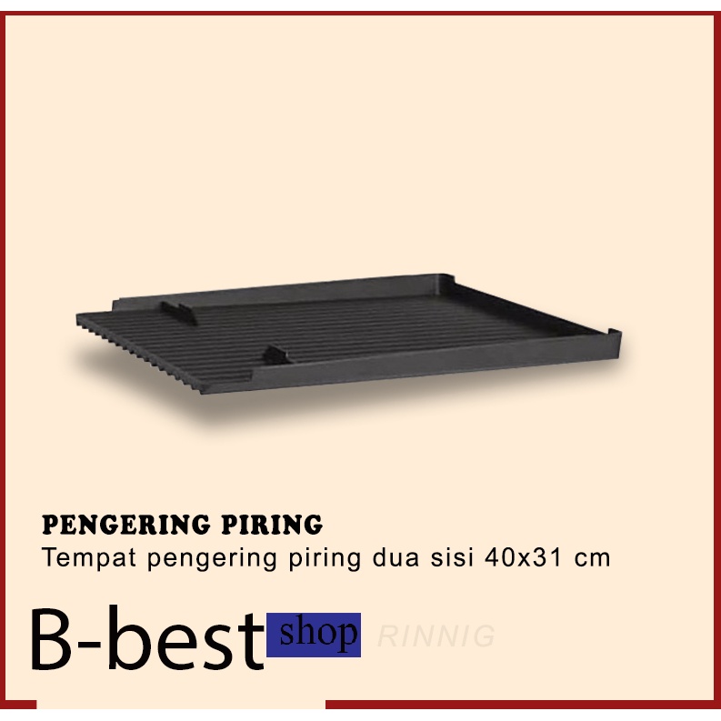 Jual Pengering piring dua sisi 40x31 cm / dish dryer / baki hitam ...