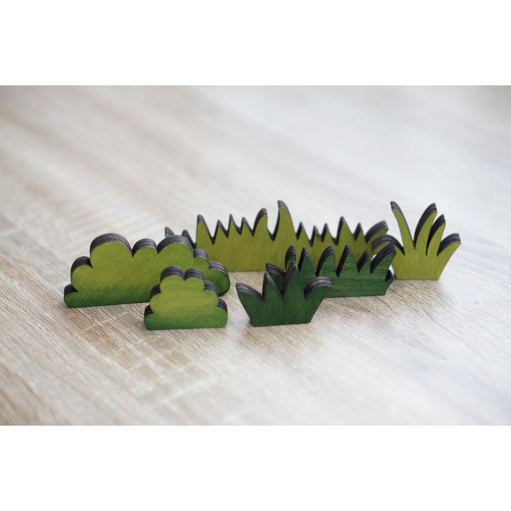 Jual Padson Toys - Wooden Grass / Bush Set of 6 | Rumput Kayu | Mainan ...