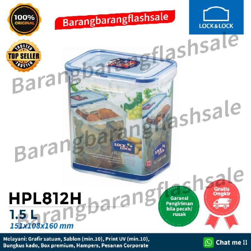 Jual Lock n Lock Food Container HPL812H 1.5L / Lock&Lock wadah susu ...