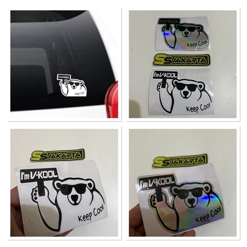 Jual STIKER STICKER IM VKOOL IM V-KOOL BERUANG KEEP COOL CUTTING ...