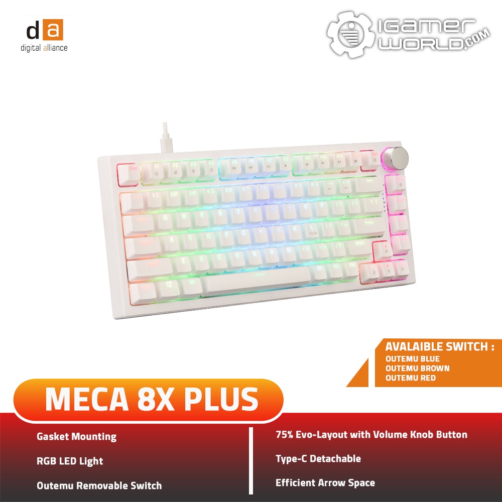 Jual Digital Alliance Meca 8X Plus Gasket Mount Mechanical Gaming ...
