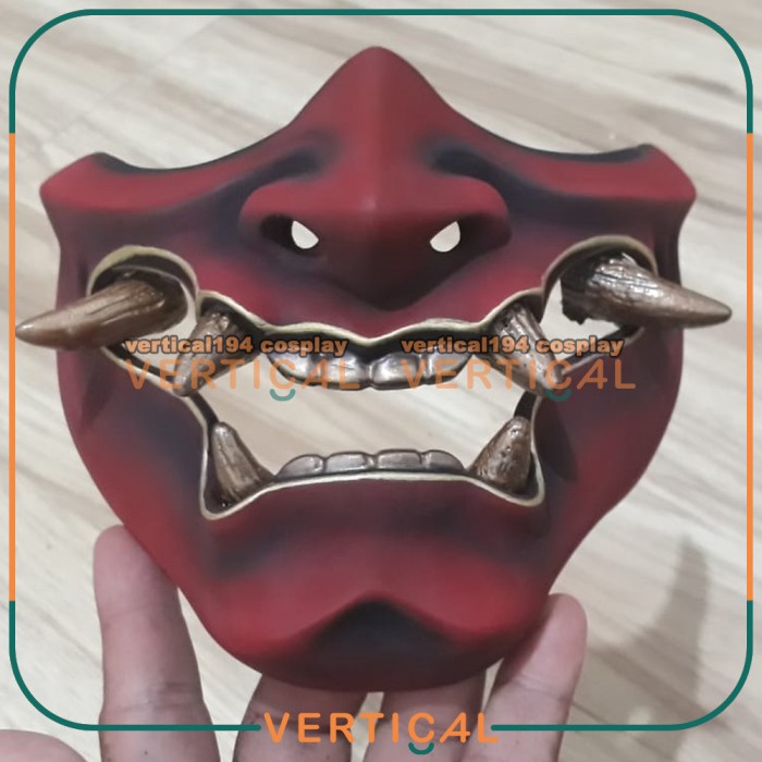 Jual TERLARIS DAN TERBARU - (BISA COD) ONI MASK HANNYA SAMURAI TOPENG SETAN JEPANG MASKER GHOST ...