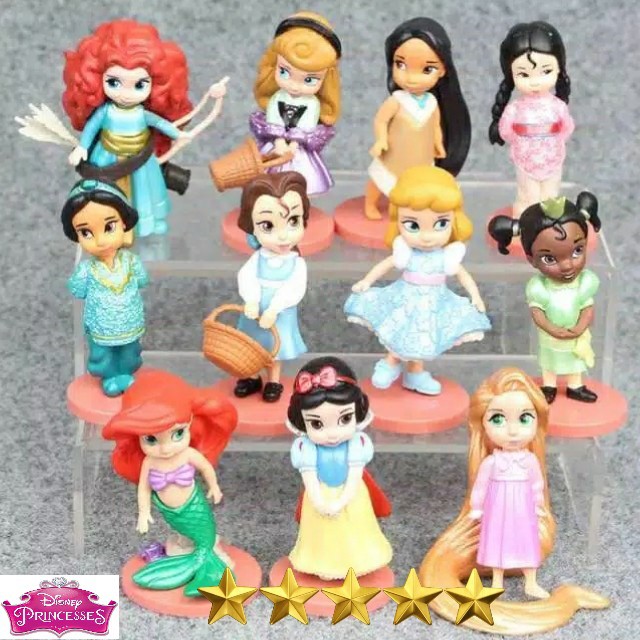 Jual DISNEY PRINCESS STAND KARAKTER FIGURE SET 11 PCS BONEKA PAJANGAN ...