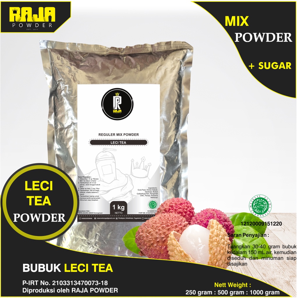 Jual Bubuk Leci Tea Bubuk Minuman Teh Leci Powder 1 kg / 1000 gram ...