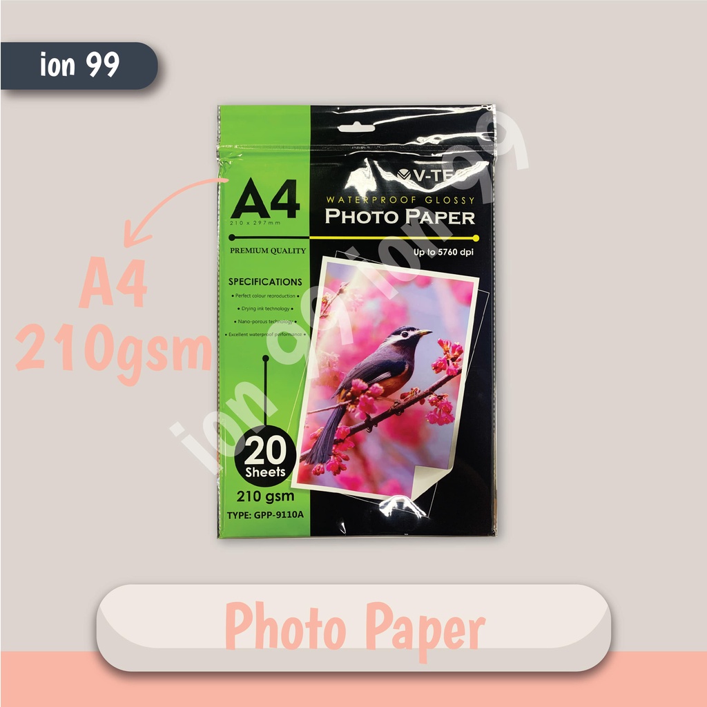 Jual Kertas Glossy Photo Paper - 210gsm - 230gsm - A4 | Shopee Indonesia