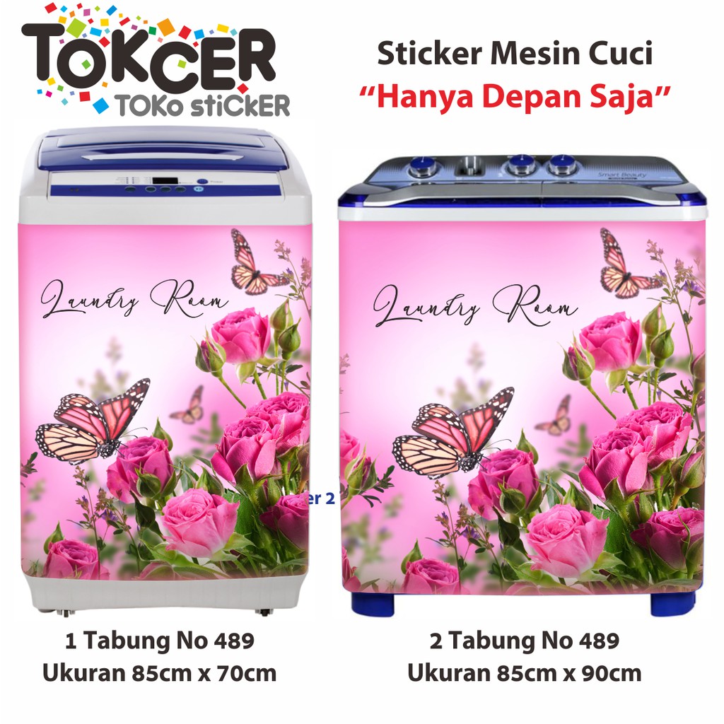 Jual Stiker Mesin Cuci Bunga Kupu-kupu PINK | Shopee Indonesia