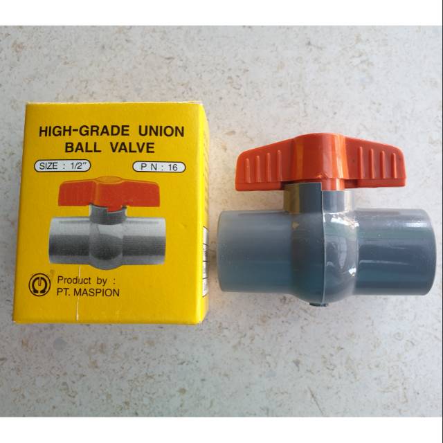 Jual Ball valve stop kran pvc 1/2" maspion polos | Shopee Indonesia