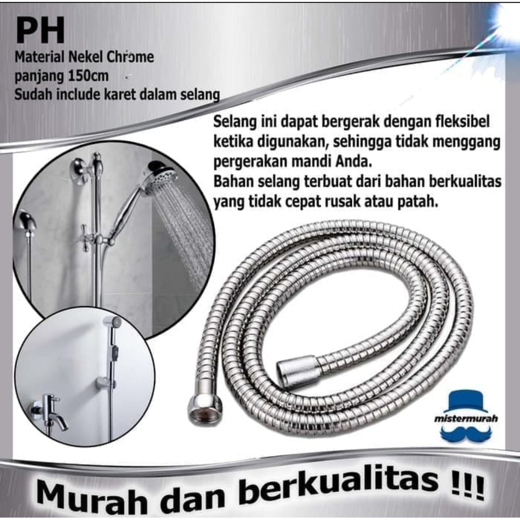 Jual Selang Pipa Shower Mandi Jet Bidet Fleksibel Universal Hose 150cm | Shopee Indonesia
