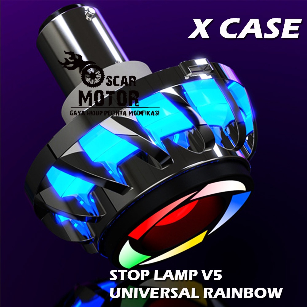 Jual LAMPU STOP BELAKANG REM PROJIE MINI RAINBOW ARUS AC DC UNIVERSAL ...