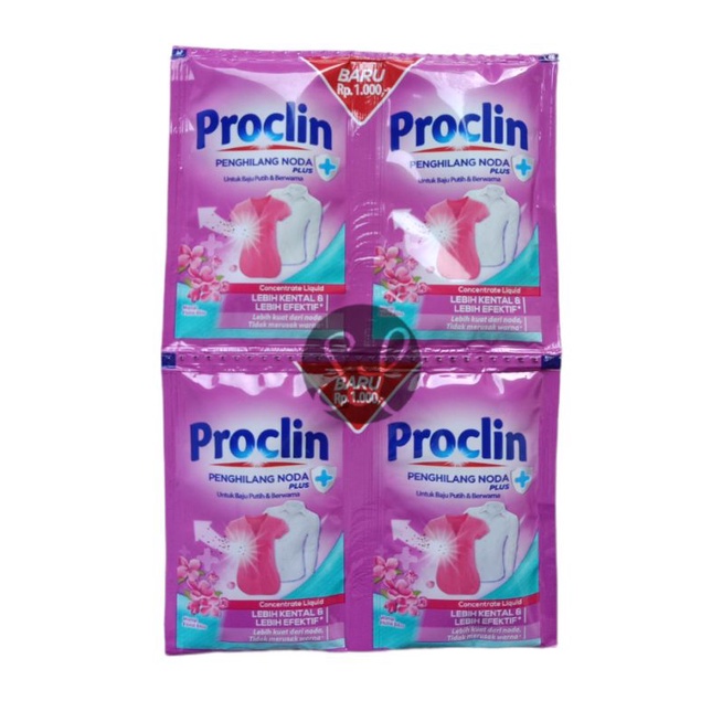 Jual Proclin Sachet Pembersih Pemutih Pakaian Penghilang Noda Proclin ...