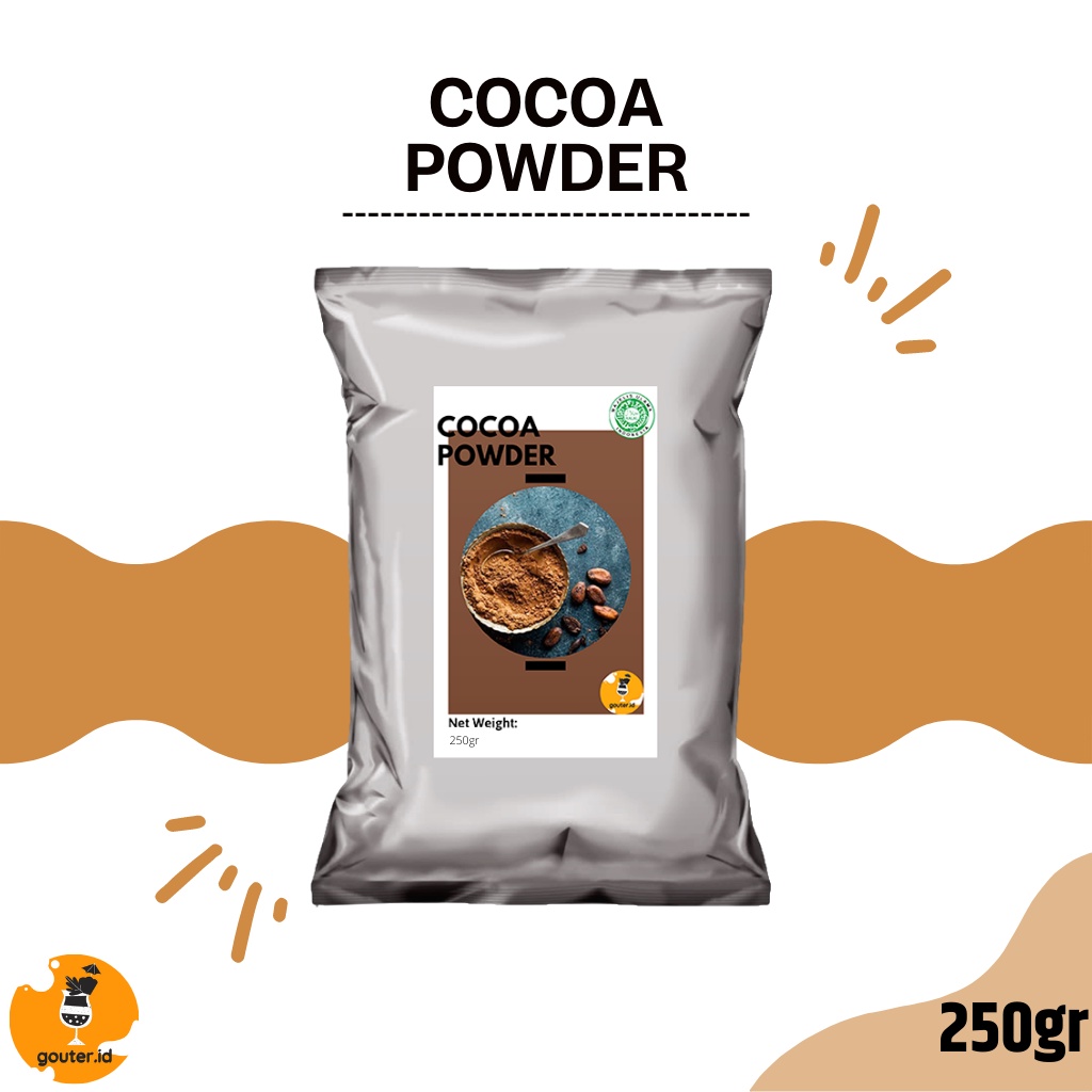 Jual COCOA POWDER 250GR / DARK COCOA POWDER / TOPPING COKLAT BUBUK ...