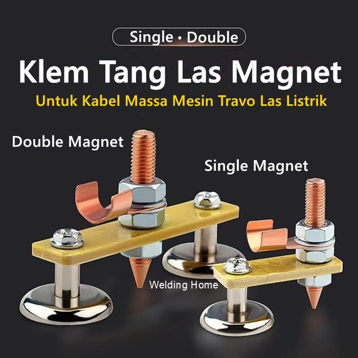 Jual Klem Tang Las Magnet Welding Ground Clamp Single Double Kabel ...