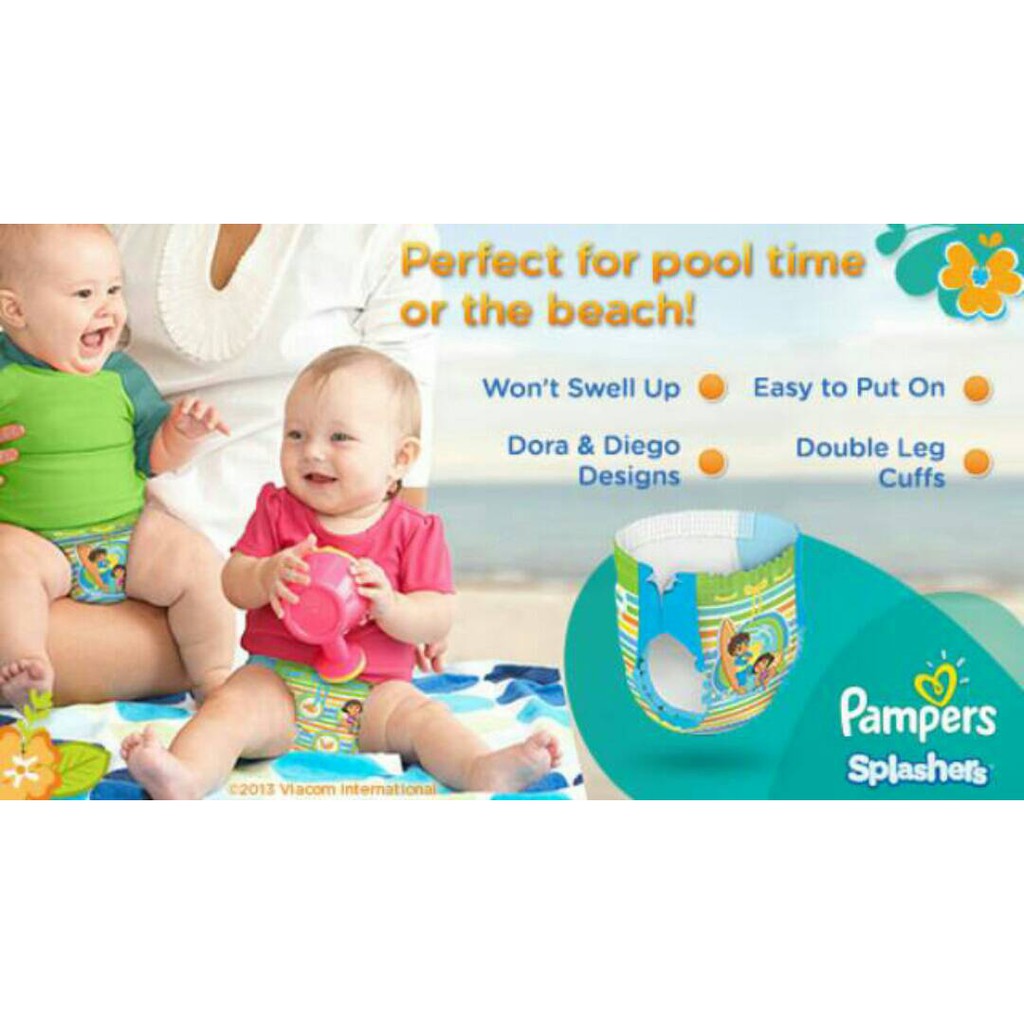 Jual Pampers Splashers Swim Diapers for Boys and Girls/Pampers renang ...