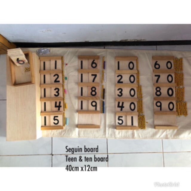 Jual Seguin Board / Teen and ten board montessori big size | Shopee ...