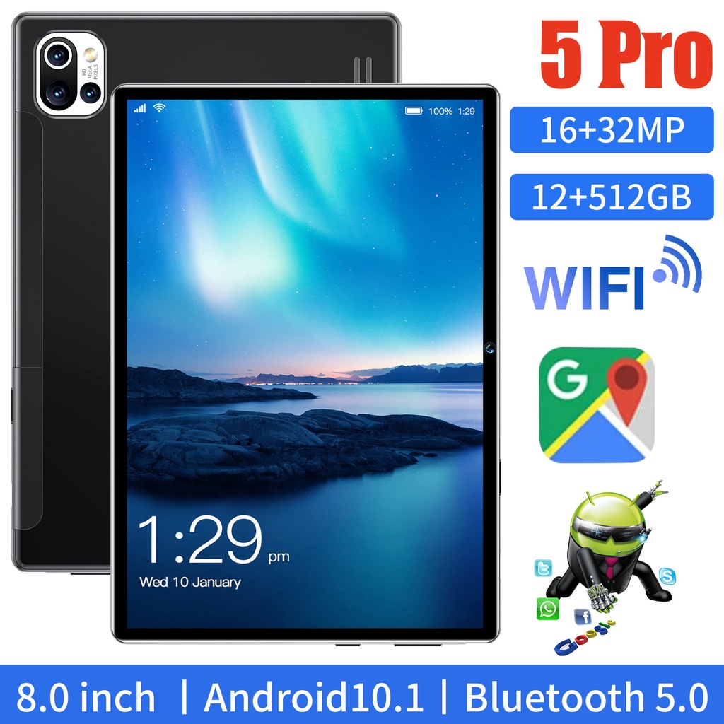 Jual Promo Tablet 5Pro 12/512GB Android 11 OS 8 inch FHD Screen Dual ...