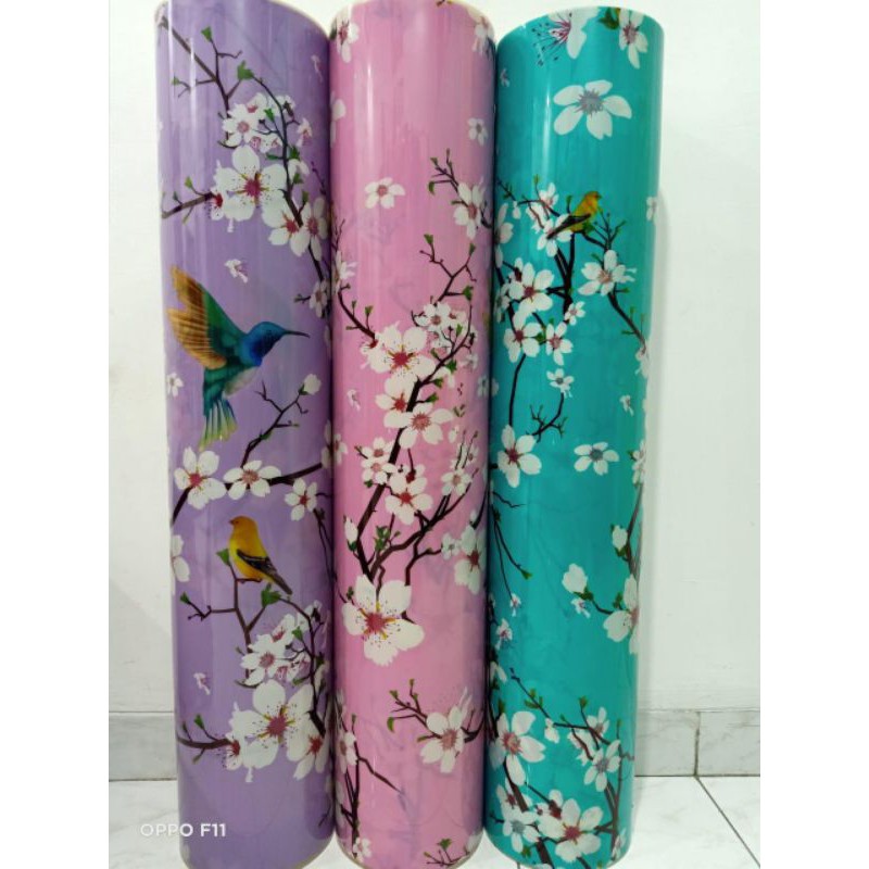 Jual fiber viber plastik penutup pagar motif BUNGA SAKURA (harga 1 ...