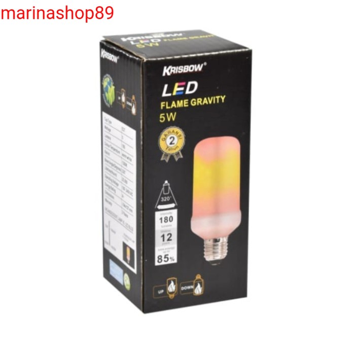 Jual krisbow bohlam led di flame gravity smallshape_lampu efek api 5 w ...