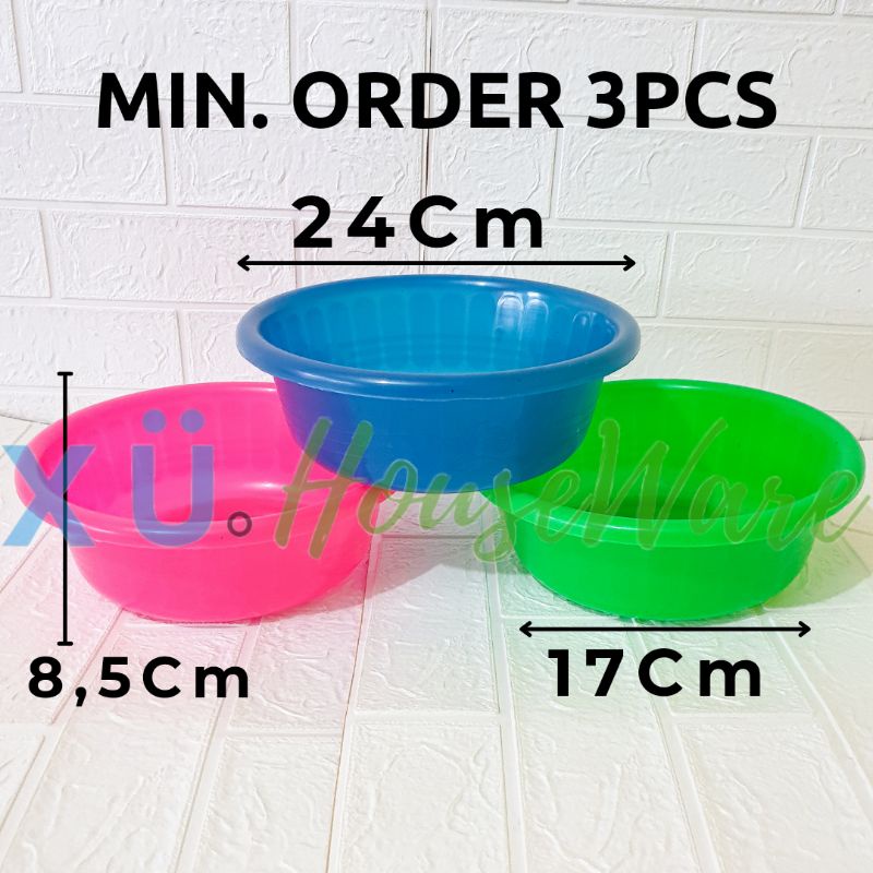 Jual Baskom Plastik Kecil 12 | D: 24cm T: 8,5cm | Baskom Kecil 3 Warna ...