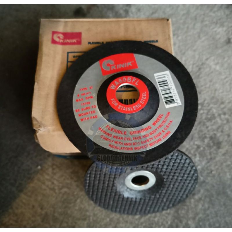 Jual Flexible Wheel-Thai 100mm x 3mm x 16mm - Grinding Wheel Kinik ...