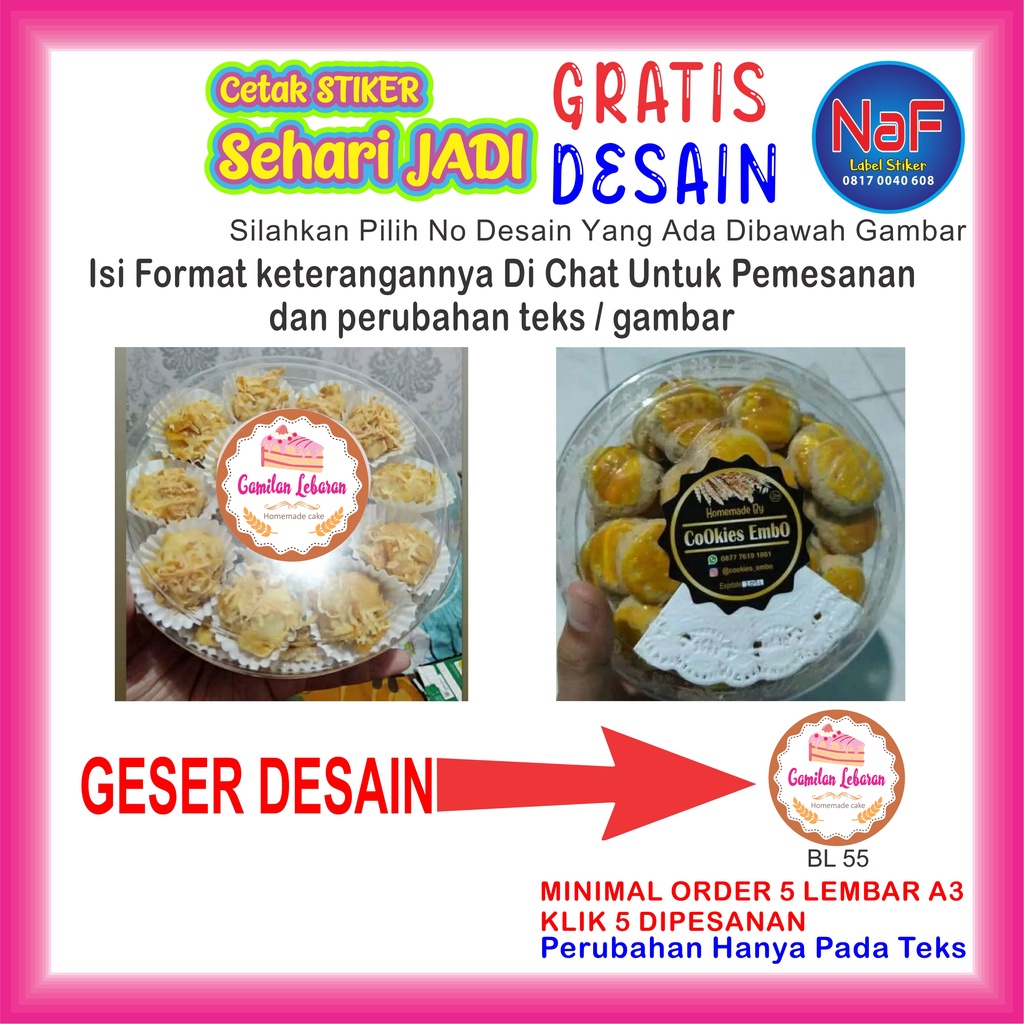 Jual Stiker label khusus desain gratis A3 | Shopee Indonesia