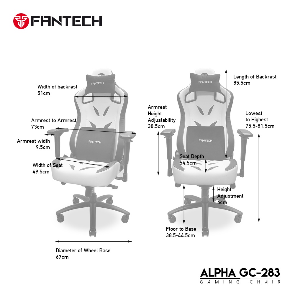 Jual Fantech GC283 / GC-283 Premium Gaming Chair | Shopee Indonesia