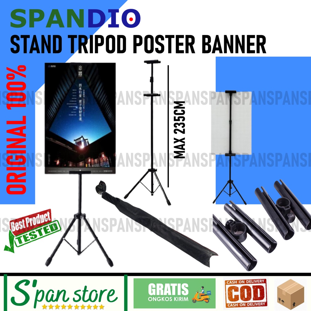 Jual Tripod Stand Banner Poster 2 Sisi / Tiang Poster Banner Display ...