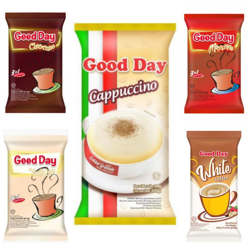 Jual Good Day Coffe Instant Kemasan Pack 10 x 20gr All Varian | Shopee ...
