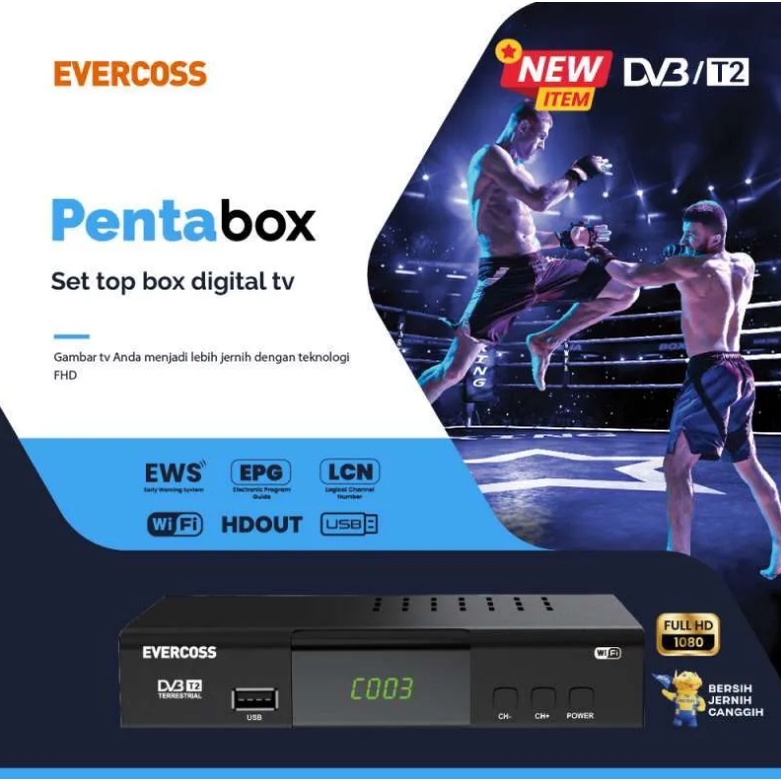 Jual EVERCOSS SET TOP BOX PENTABOX / STB PENTABOX | Shopee Indonesia