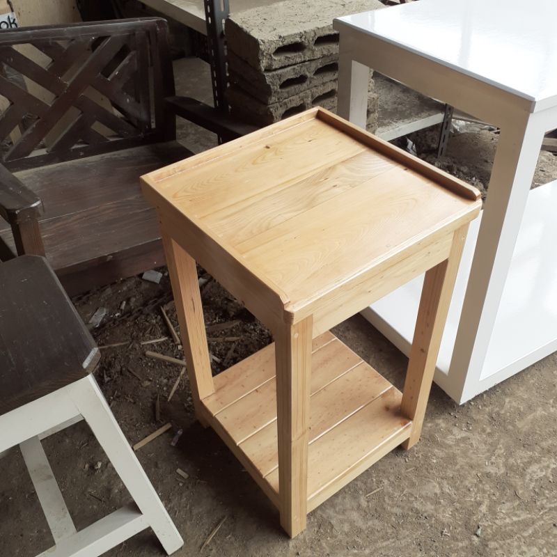 Jual meja dispenser full kayu meja serba guna ukuran pjg 35 x lbr 35 x ...