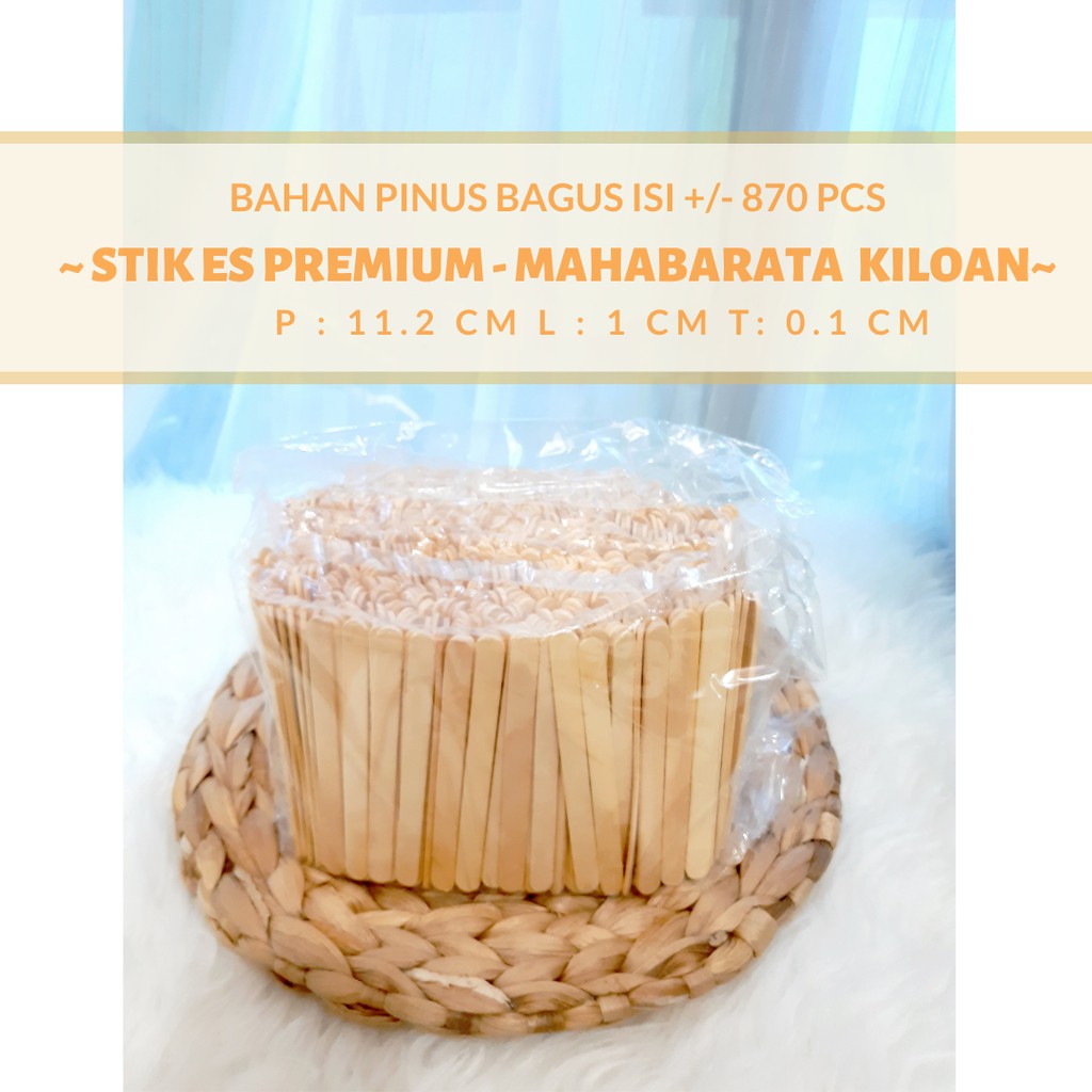 Jual Stik Es Krim Halus Mahabarata Stik Ice Cream Kayu Besar Premium ...