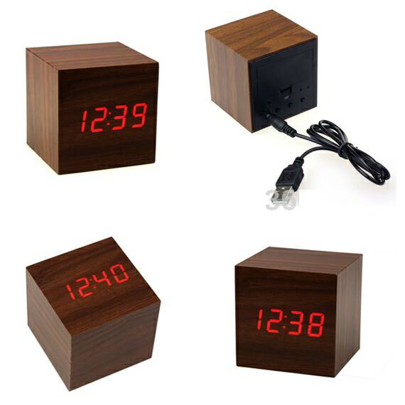 Jual Ds50411D Jam Waker Kayu / Led Digital Wood Clock - Jk-808 - Hitam ...