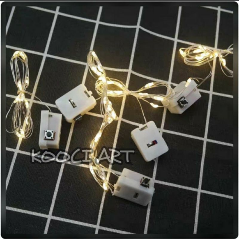 Jual cake topper lampu LED kawat 1meter/lampu hiasan dekorasi kue cake ...