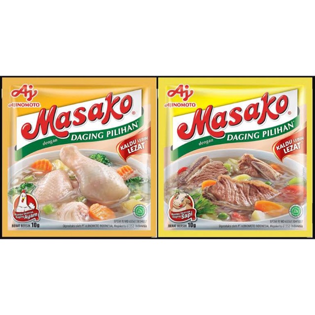 Jual Masako Ayam / Masako Sapi Sachet 1 Pak ( 12bks x 10 Lembar ...