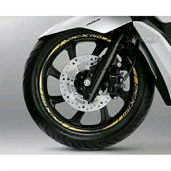 Jual Stiker Velg Sticker Motor Decal Honda PCX gold | Shopee Indonesia