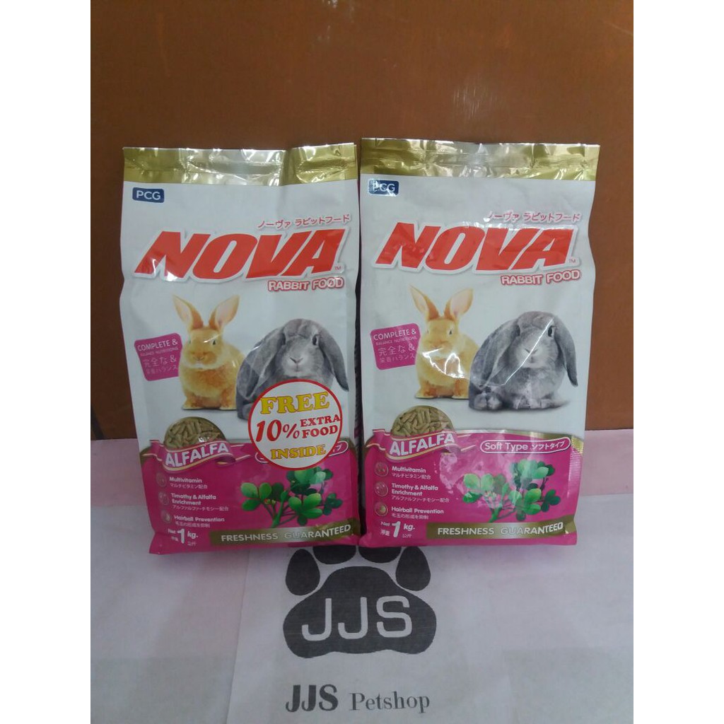 Jual Nova Rabbit Food Alfafa 1kg Makanan Kelinci | Shopee Indonesia