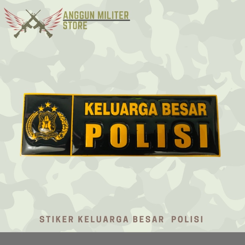 Jual Stiker Plat Motor KELUARGA BESAR POLISI Sticker Plat Emboss ...
