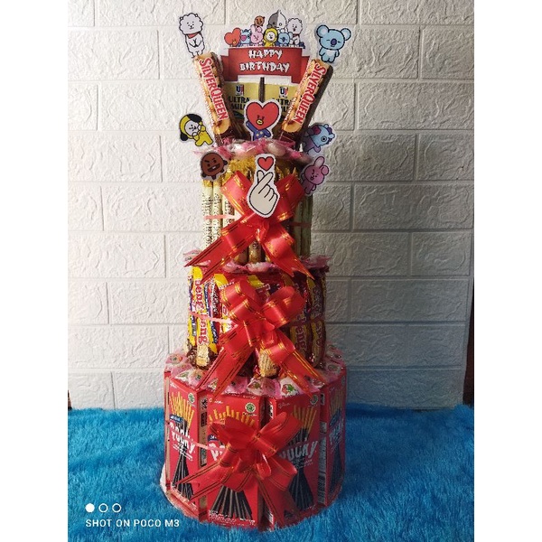 Jual #READY# snack tower - snack tart - cake snack ultah - snack cake ...