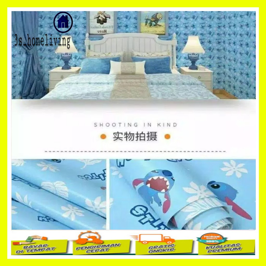 Jual (COD) Wallpaper Dinding Stitch / Wallpaper / Wallpaper Stitch ...