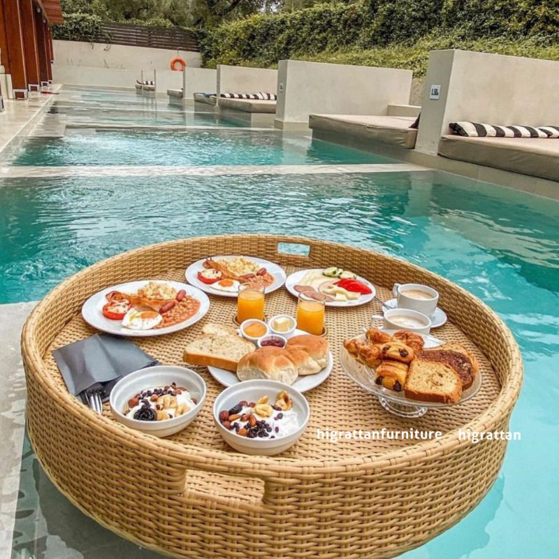 Jual Rounded Floating Tray 70 cm Honey | Floating Breakfast Tray ...
