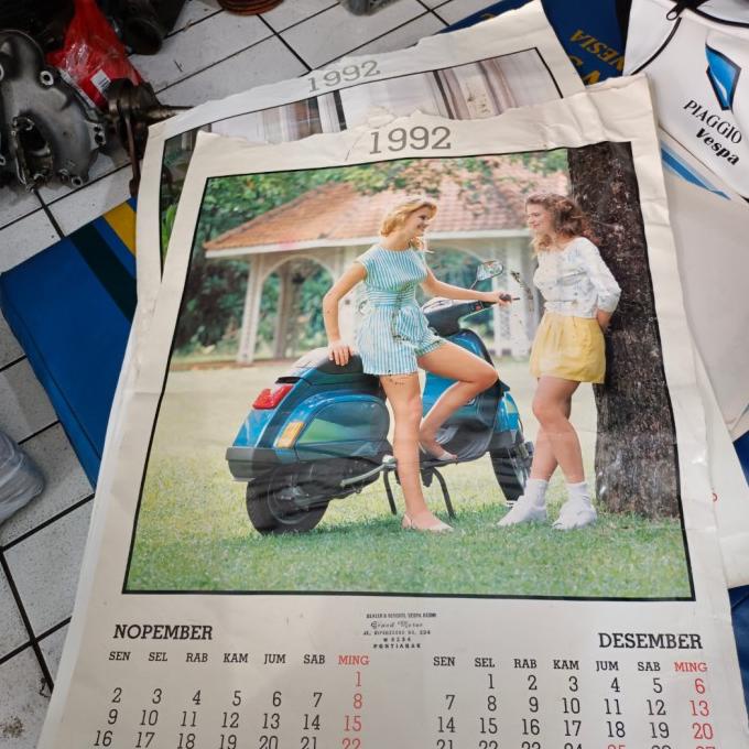 Jual #@#@#@#@] copotan halaman kalender Vespa Original eks dealer Corsa ...