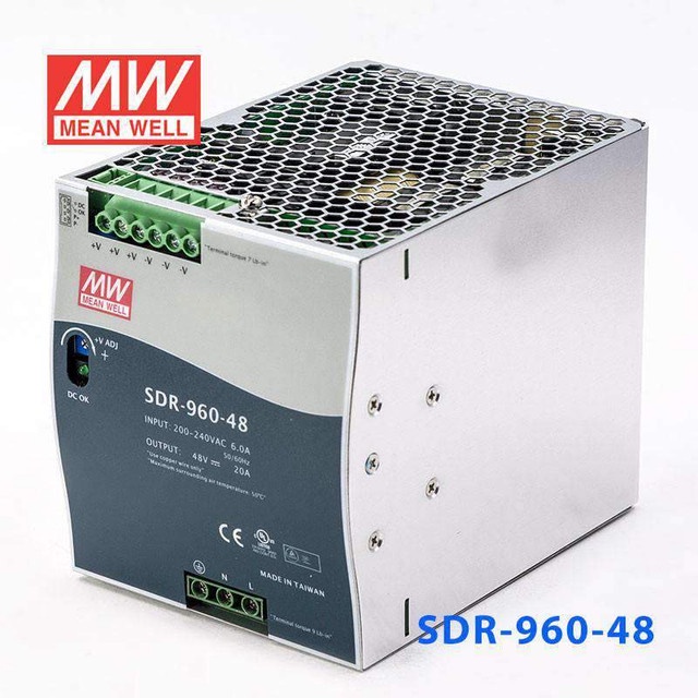 Jual MEANWELL Power Supply SDR-960-48 Industrial Trafo 48V DC 960W 20A DIN Rail Garansi | Shopee ...