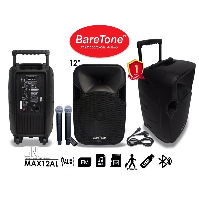 Jual Portable Wireless Meeting Baretone Max 12 AL - 12 Inc Original ...