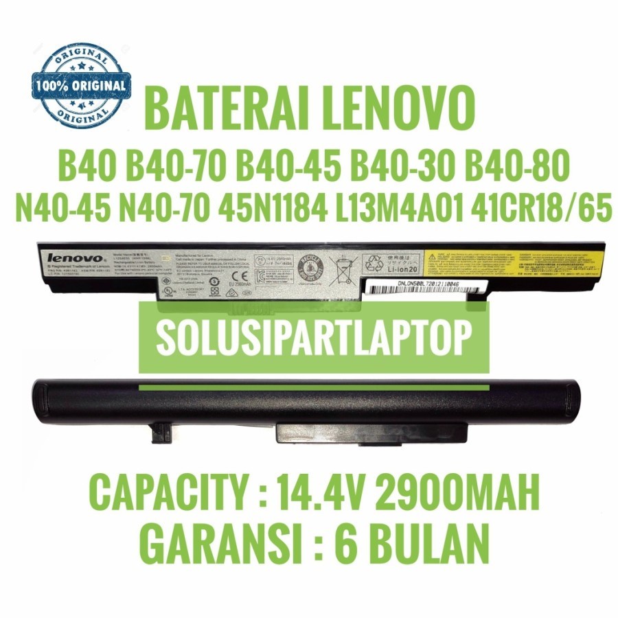 Jual BATERAI LENOVO B40-70 B40-80 B41-35 N40 N40-30 N40-45 N40-70 ...