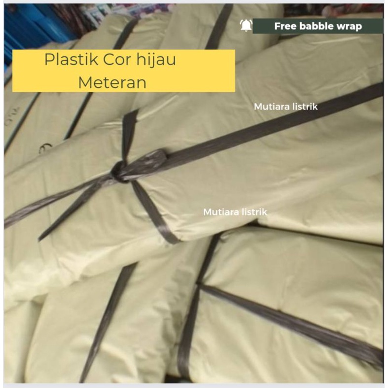 Jual Plastik Cor Hijau Butek Tebal Permeter Lebar 1 Meter Plastik ...