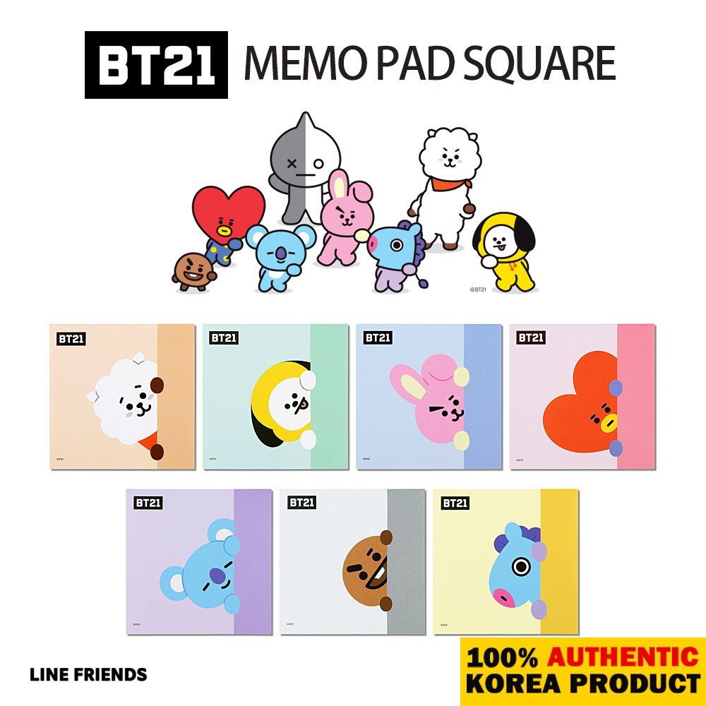 Jual BT21 X Monopoly Memo Pad Square BT21 MONOPOLY Memo Pad Square ...