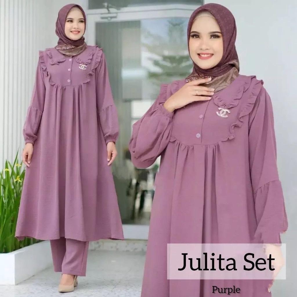 Jual Julita Set Baju Wanita Setelan Jumbo Terbaru Muslim Wanita Terbaru ...