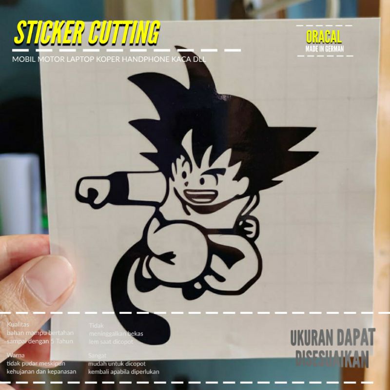 Jual STIKER SON GOKU STICKER CUTTING TRANSPARAN LOGO DLL | Shopee Indonesia